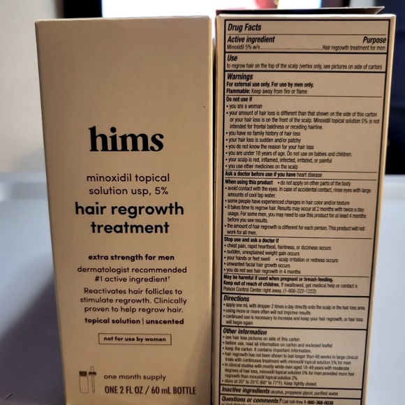 Hims | Grooming | 2x Hims Minoxidil Extra Strength Topical Hair ...